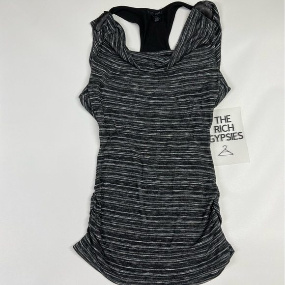 eye candy | Tops | Eye Candy Long Line Tank Blackgray Cowl Open Back W ...